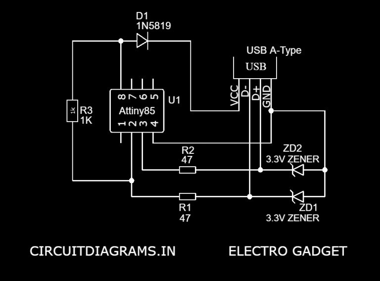 Program ATtiny85 Microcontroller Using USB And Digispark Bootloader